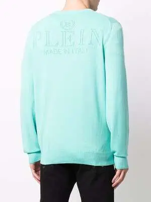 Philipp Plein Skull-motif Jumper - Blue