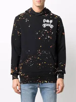 Philipp Plein Paint Splatter-print Pullover Hoodie