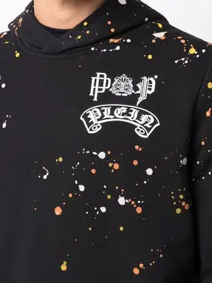 Philipp Plein Paint Splatter-print Pullover Hoodie