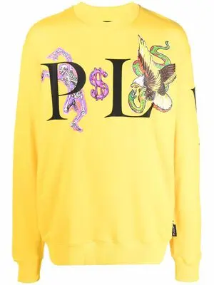 Philipp Plein Graphic-print Sweatshirt - Yellow