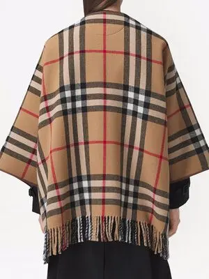 Burberry Reversible Check Wool Cape