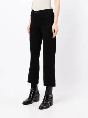 L'Agence Cropped Straight-leg Trousers