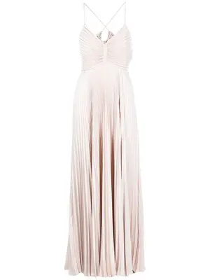A.L.C. Pleated Sleeveless Maxi Dress Pink