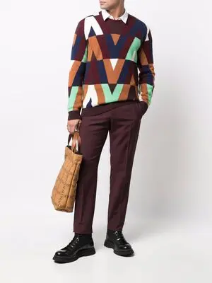 Valentino Garavani Logo-intarsia Jumper