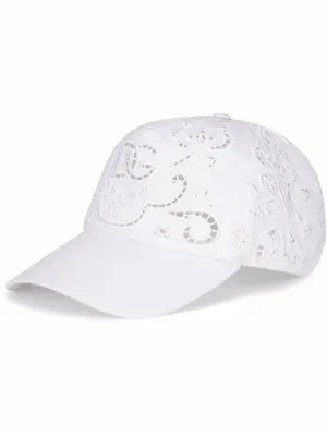 Dolce & Gabbana Floral-embroidered Baseball Cap - White