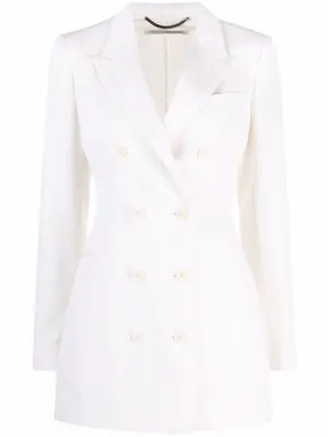 Stella McCartney Double-breasted Crepe Blazer - Neutrals