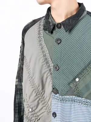 By Walid Patchwork Cotton Shirt