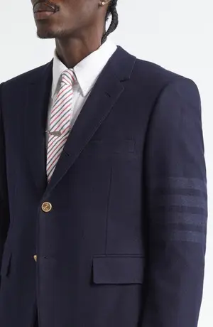 Thom Browne 4-bar Wool-cashmere Flannel Sport Coat - Navy