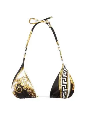 Versace Printed Triangle Bikini Top