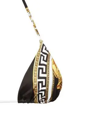 Versace Printed Triangle Bikini Top
