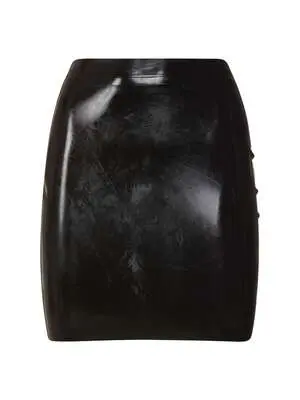 Versace Latex Mini Skirt - Black