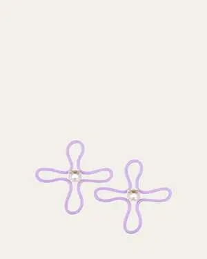 Bea Bongiasca Lucky Flower Earrings - Lavender