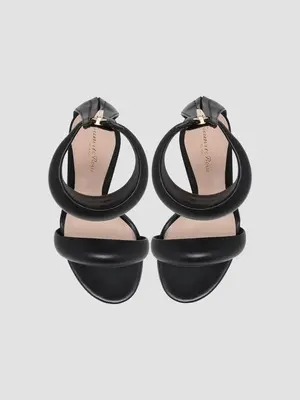 GIANVITO ROSSI Bijoux Nappa Leather Sandals - Black