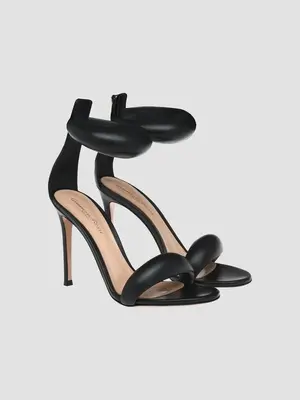 GIANVITO ROSSI Bijoux Nappa Leather Sandals - Black
