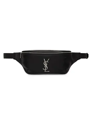 Saint Laurent Leather Belt Bag - Black