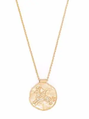 Maje Zodiac Medallion Necklace - Gold