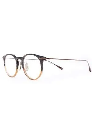 Oliver Spencer Marett Low-bridge Fit Round-frame Glasses