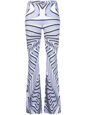 MAISIE WILEN Contender Abstract-print Flared Trousers