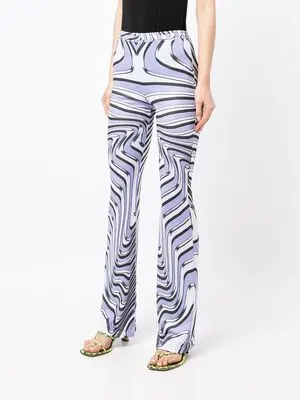 MAISIE WILEN Contender Abstract-print Flared Trousers