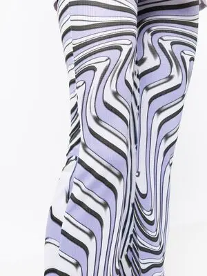 MAISIE WILEN Contender Abstract-print Flared Trousers
