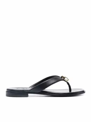 Givenchy Logo-plaque Leather Sandals