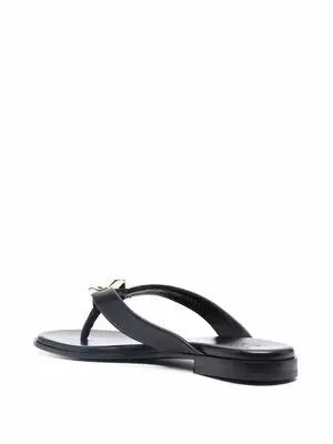 Givenchy Logo-plaque Leather Sandals