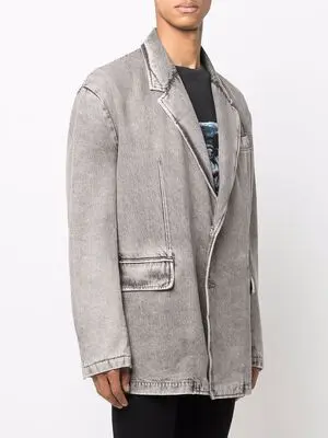 DIESEL® Cotton Washed Denim Blazer