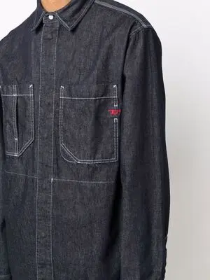DIESEL® D-hor Denim Work Shirt - Blue