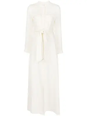 SIMKHAI Simkhai Ester Tie-Waist Maxi Shirt Dress