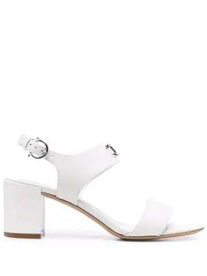 FERRAGAMO Gancini-logo Sandals - White