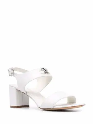 FERRAGAMO Gancini-logo Sandals - White