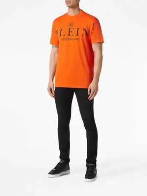 Philipp Plein Logo Print T-shirt - Orange