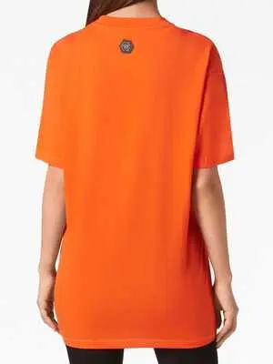 Philipp Plein Logo Print T-shirt - Orange