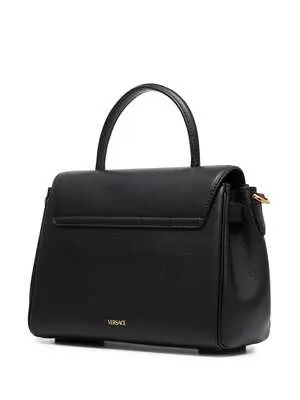 Versace La Medusa Leather Handbag - Black