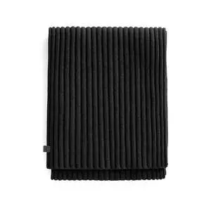 Cuyana Wool Cashmere Ribbed Scarf - Black
