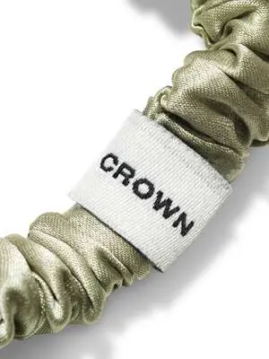 CROWN AFFAIR Silk Scrunchies Set Of 3