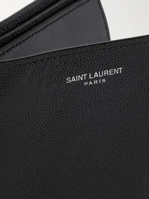 Saint Laurent Pebble-grain Leather Billfold Wallet