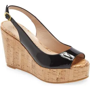 STUART WEITZMAN Riviera Slingback Platform Wedge Sandal