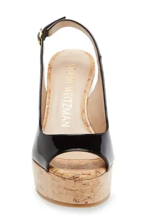 STUART WEITZMAN Riviera Slingback Platform Wedge Sandal