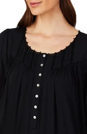 Eileen West Waltz Embroidered Long Sleeve Nightgown