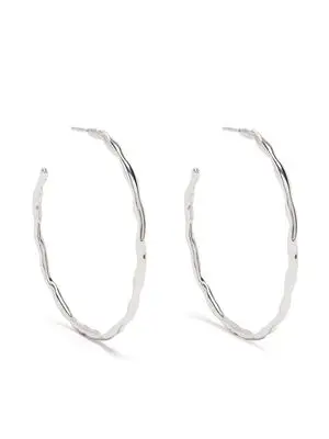 DOWER & HALL Sterling Waterfall Hoop Earrings