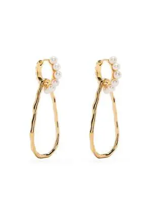 DOWER & HALL Waterfall Drop Huggie Earrings