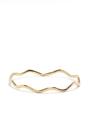 DOWER & HALL Hammered Waterfall Bangle - Gold