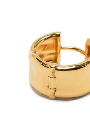 DOWER & HALL Wide Waterfall Huggie Earrings - Gold