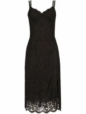Dolce & Gabbana Lace-trim Ruched Dress