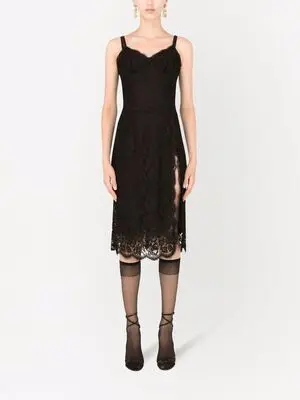 Dolce & Gabbana Lace-trim Ruched Dress