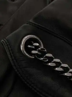 Saint Laurent Chainlink Leather Gloves