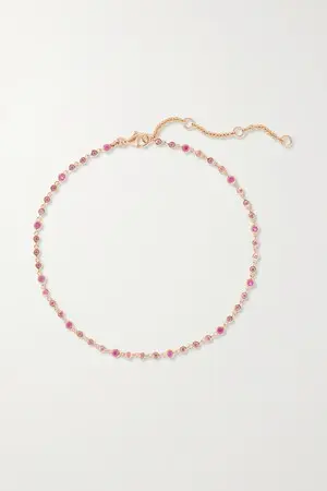 Shay 18-karat Rose Sapphire Anklet - Gold