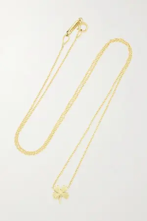 JENNIFER MEYER 18k Yellow Mini Clover Necklace