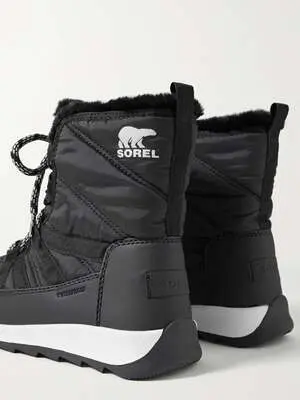 Sorel Whitney Ii Faux Fur-trimmed Boots - Black